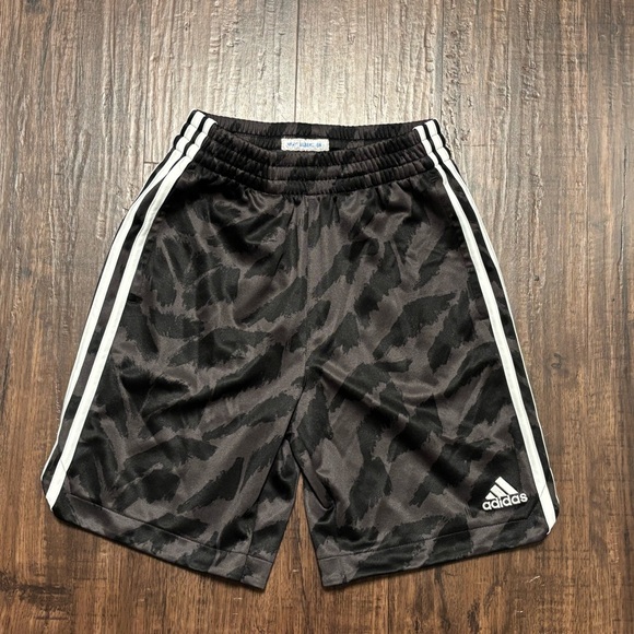 adidas | Bottoms | Adidas Black Patterned Athletic Shorts Boys M | Poshmark